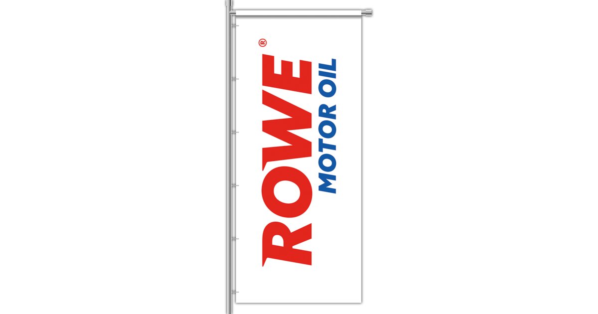 ROWE Hissflagge - Logo ROWE MOTOR OIL | ROWE